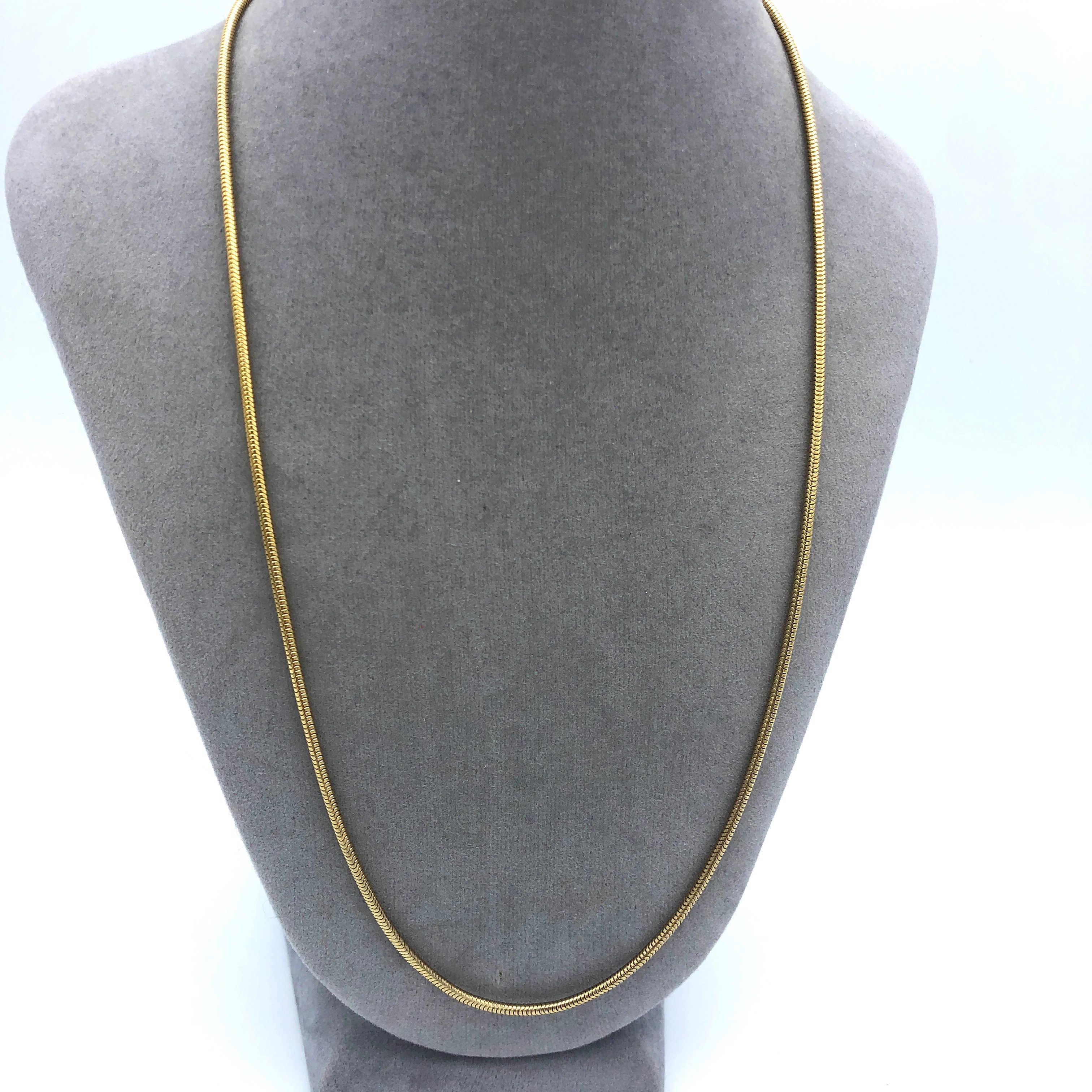 Monet 20" Gold Tone 2mm Snake Chain with Sister Clasp