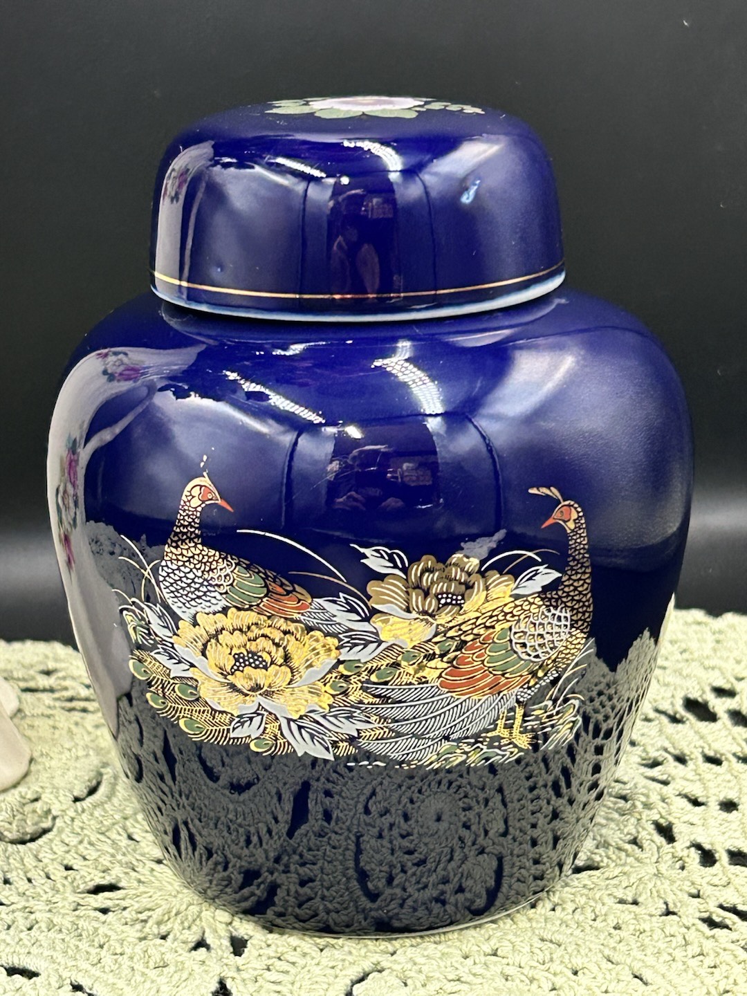 Vintage Porcelain Japanese-Style Ginger Jar With Lid Made In Taiwan ...