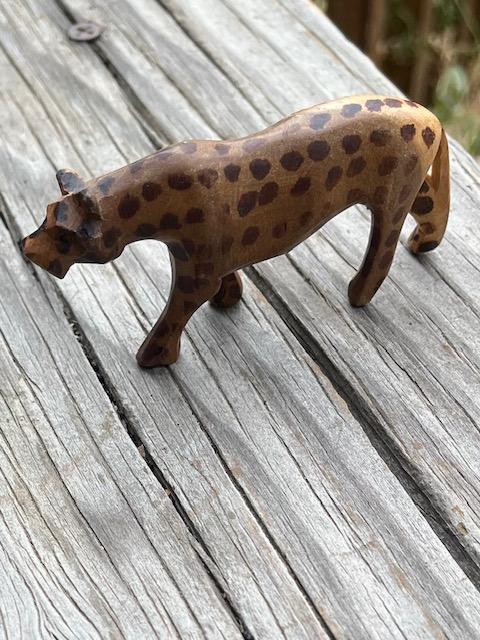 Vintage Hand Carved African Leopard