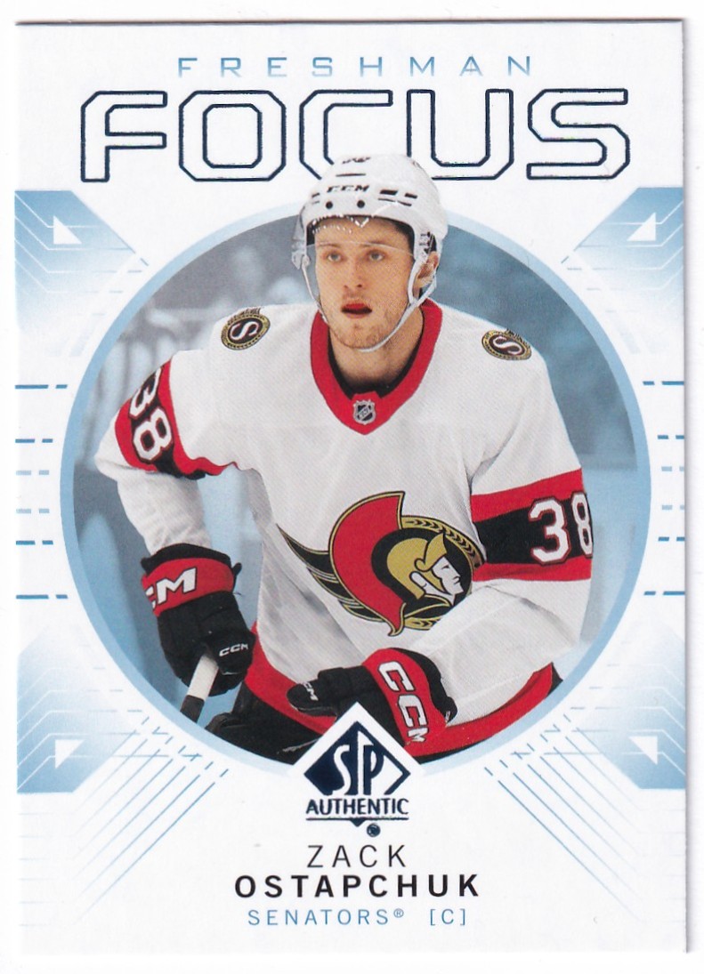 2024-25 SP Authentic Freshman Focus Blue #FF10 Zack Ostapchuk Ottawa ...