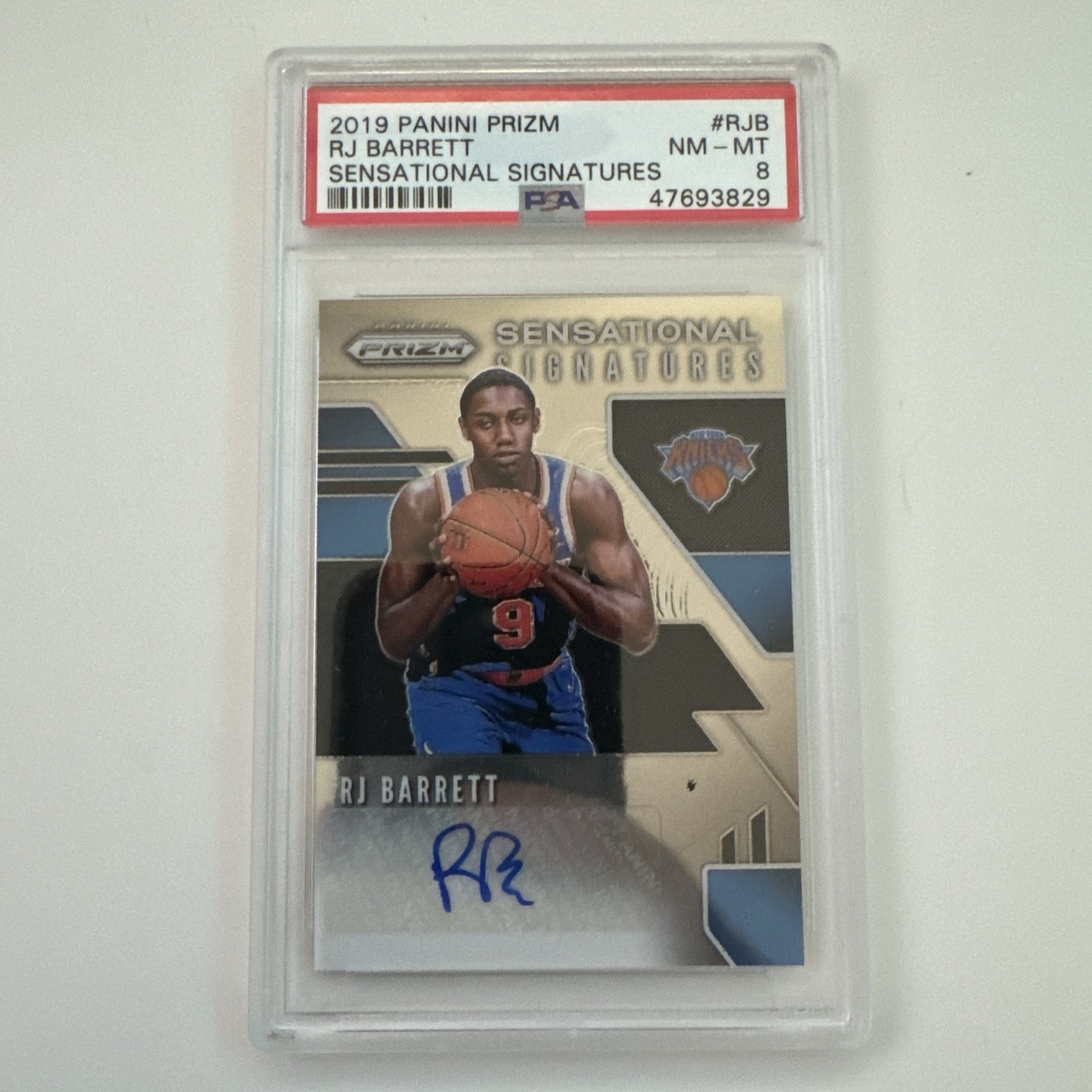 2019 PANINI PRIZM RJ BARRETT SENSATIONAL SIGNATURES ROOKIE AUTO RC PSA ...