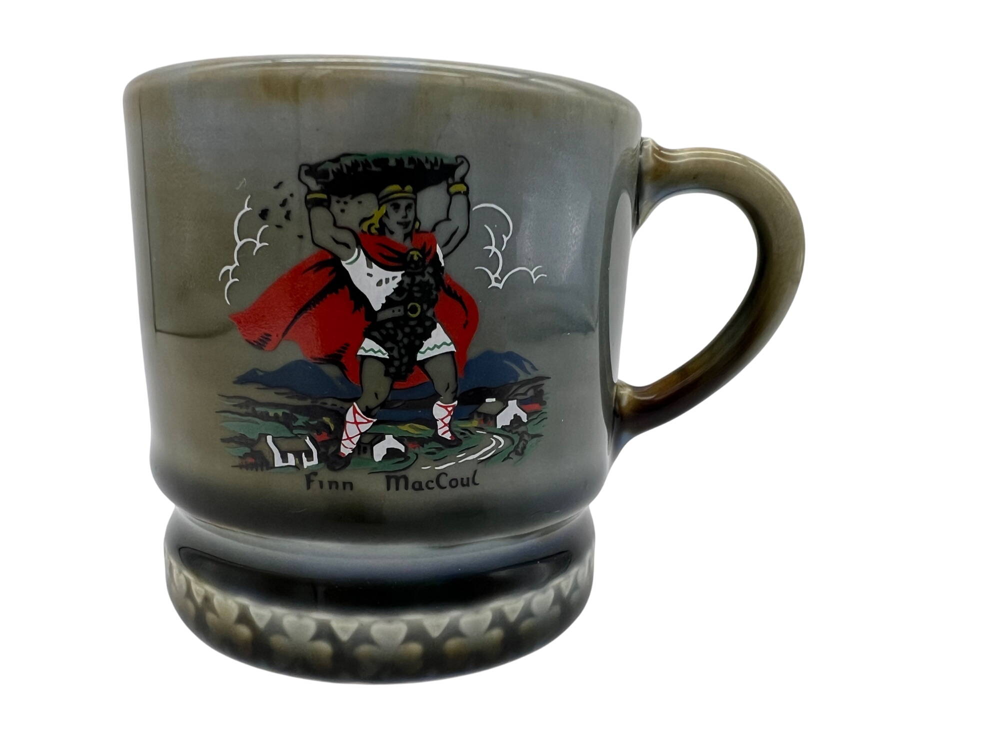 Vintage Wade Irish Porcelain Finn MacCool Folk-Art Mug 3″ Made in Ireland