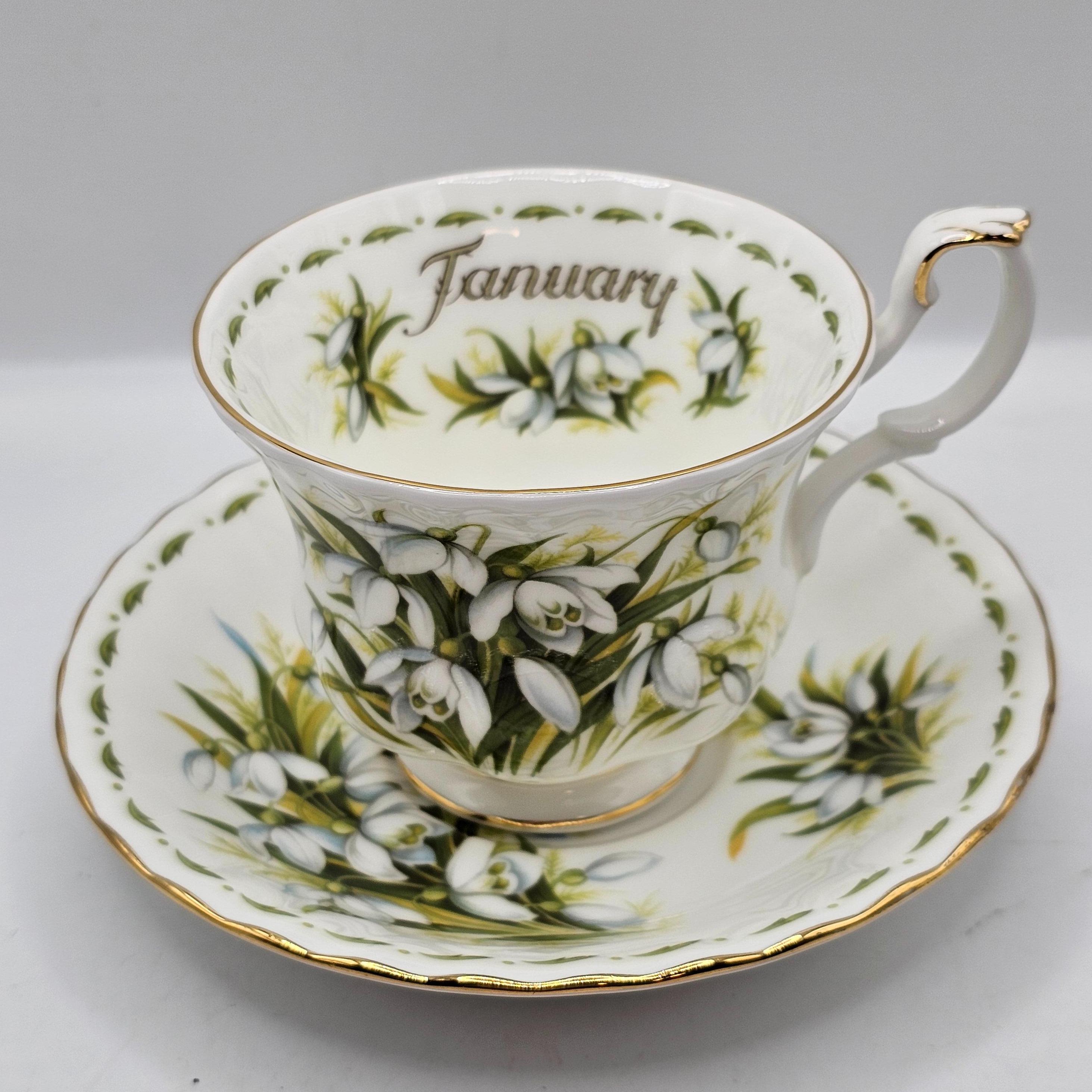 Royal Albert Flower Of The Month Snowdrop Teacup Set