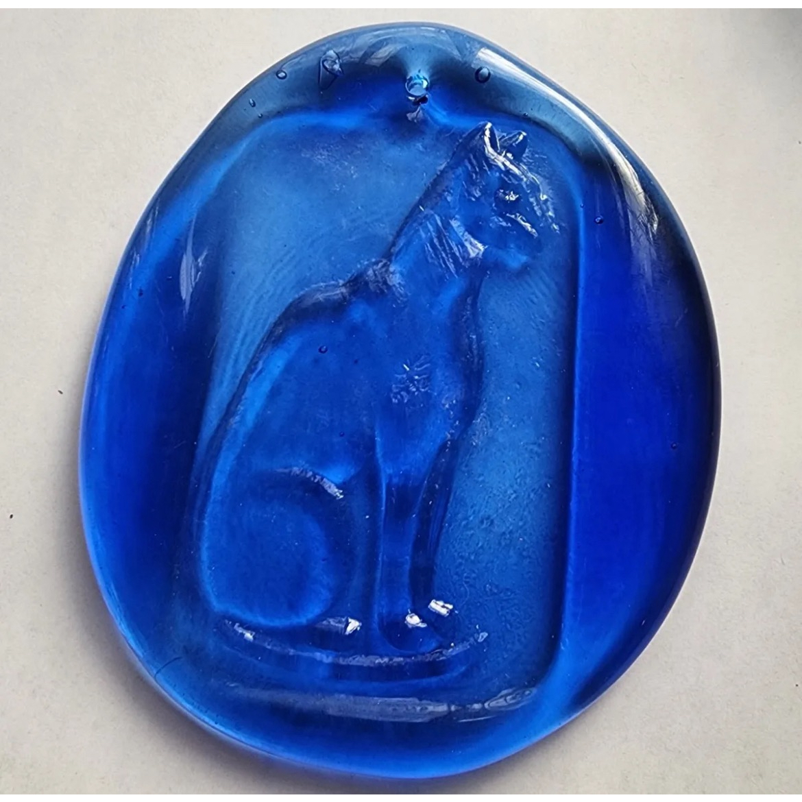 001 Blenko Cat Sun Catcher