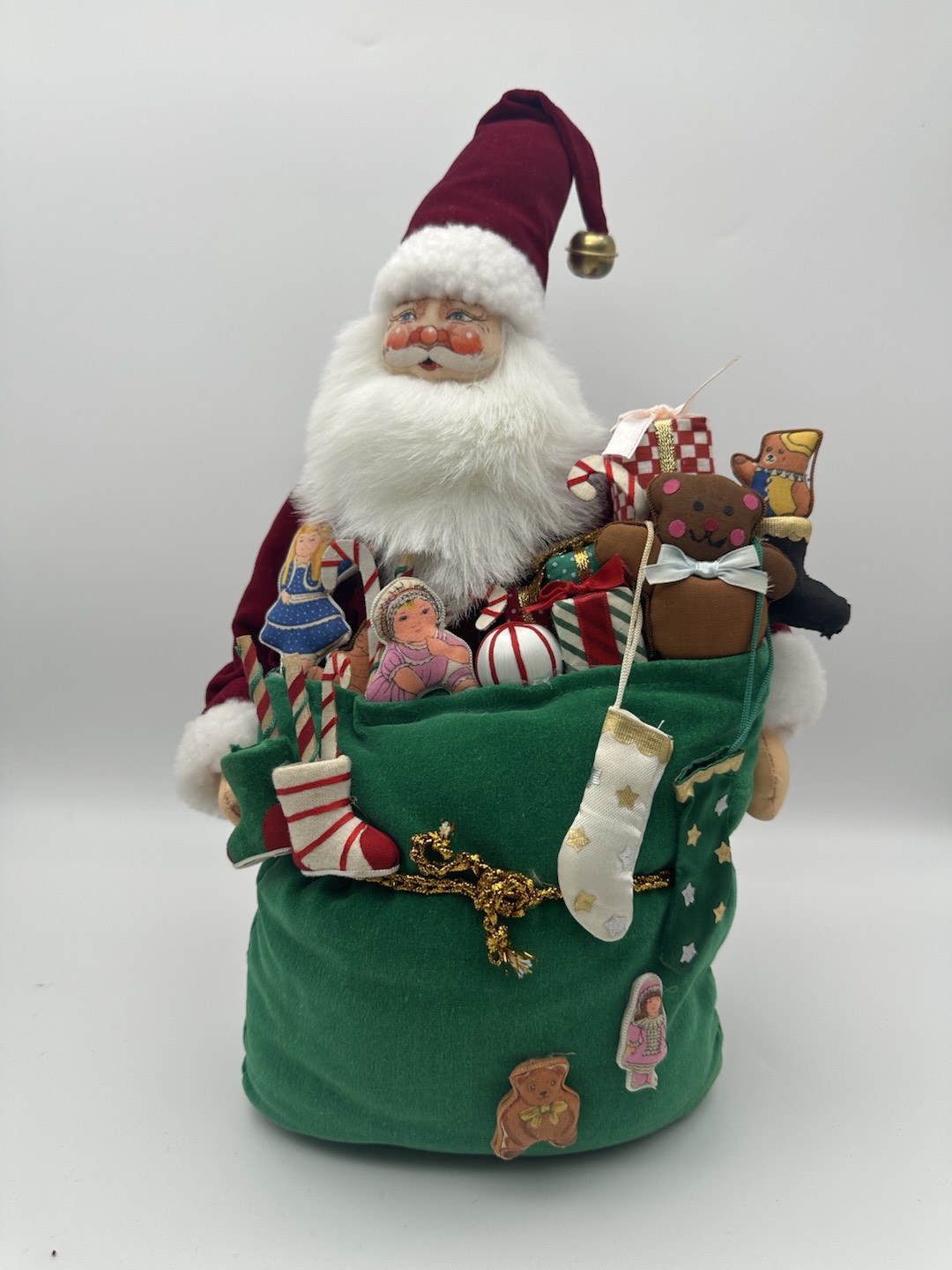 Vintage Weighted Fabric Santa Claus Christmas Decoration CHRISTMAS CORNER