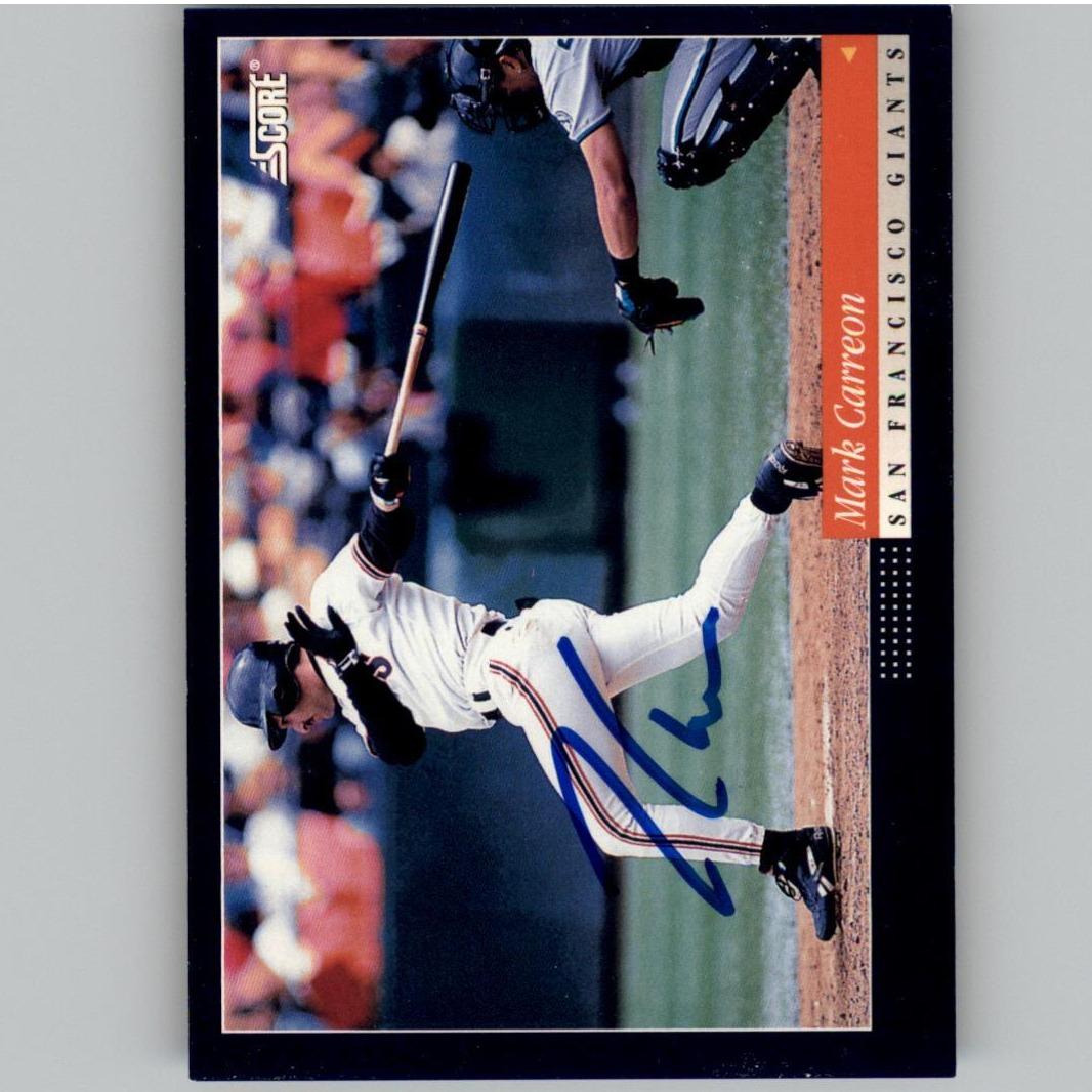 Mark Carreon Signed San Francisco Giants 1994 Score Baseball Card #132