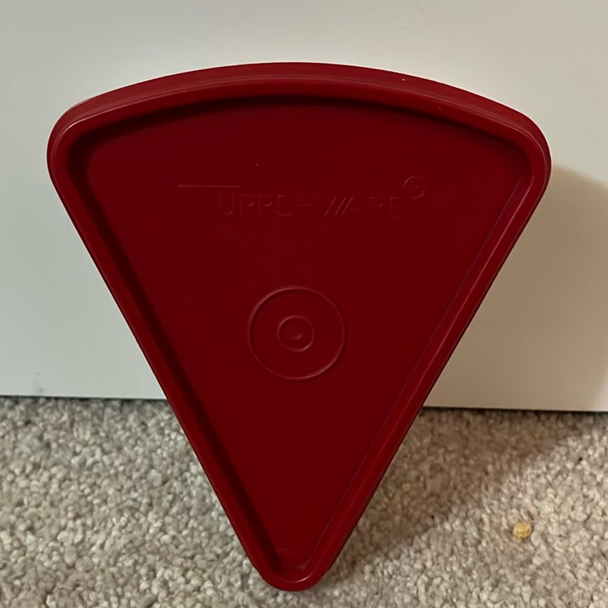 Red Tupperware Pie Slice Keeper