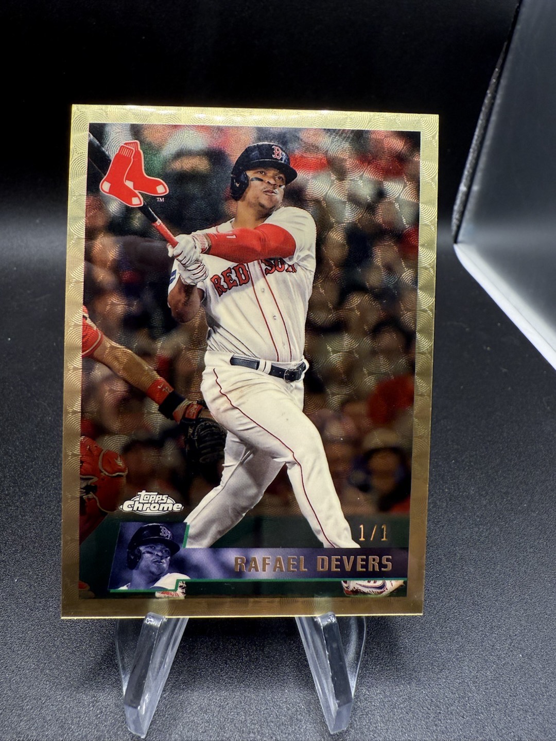 Rafael Devers Superfractor 1/1 2024 Topps Chrome Mitchell & Ness Boston ...