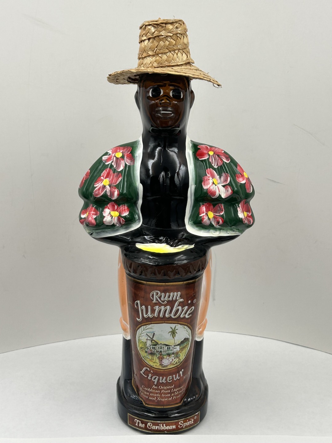 Vintage Rum Jumbie Liqueur Empty Bottle, Decanter Hand Painted St ...