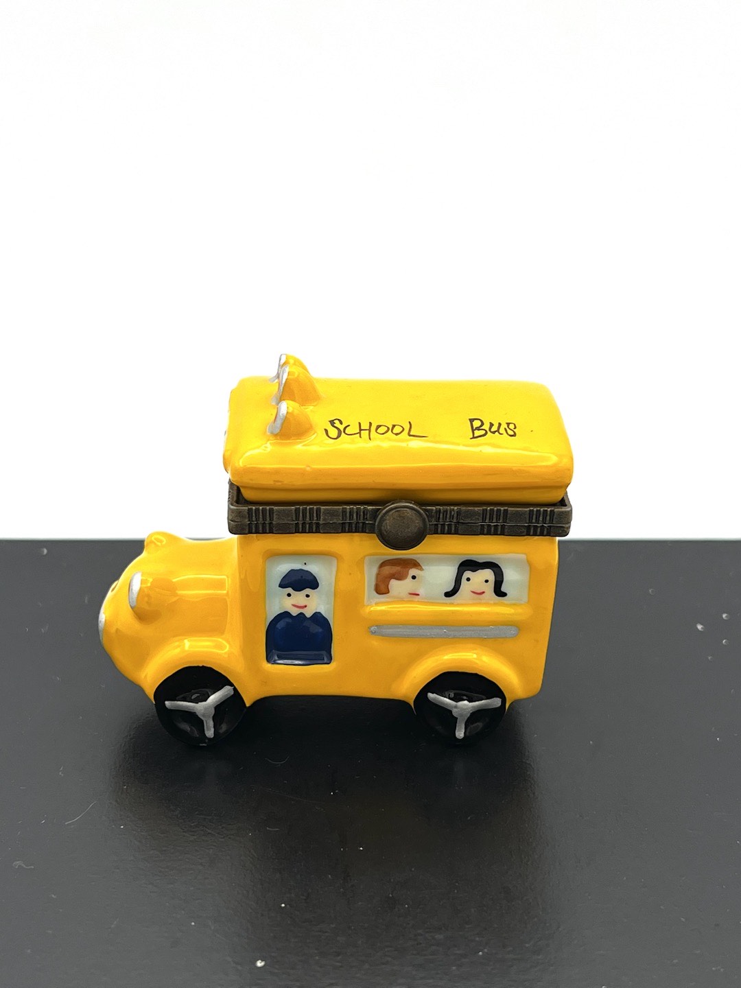 School Bus Trinket Box With Trinket