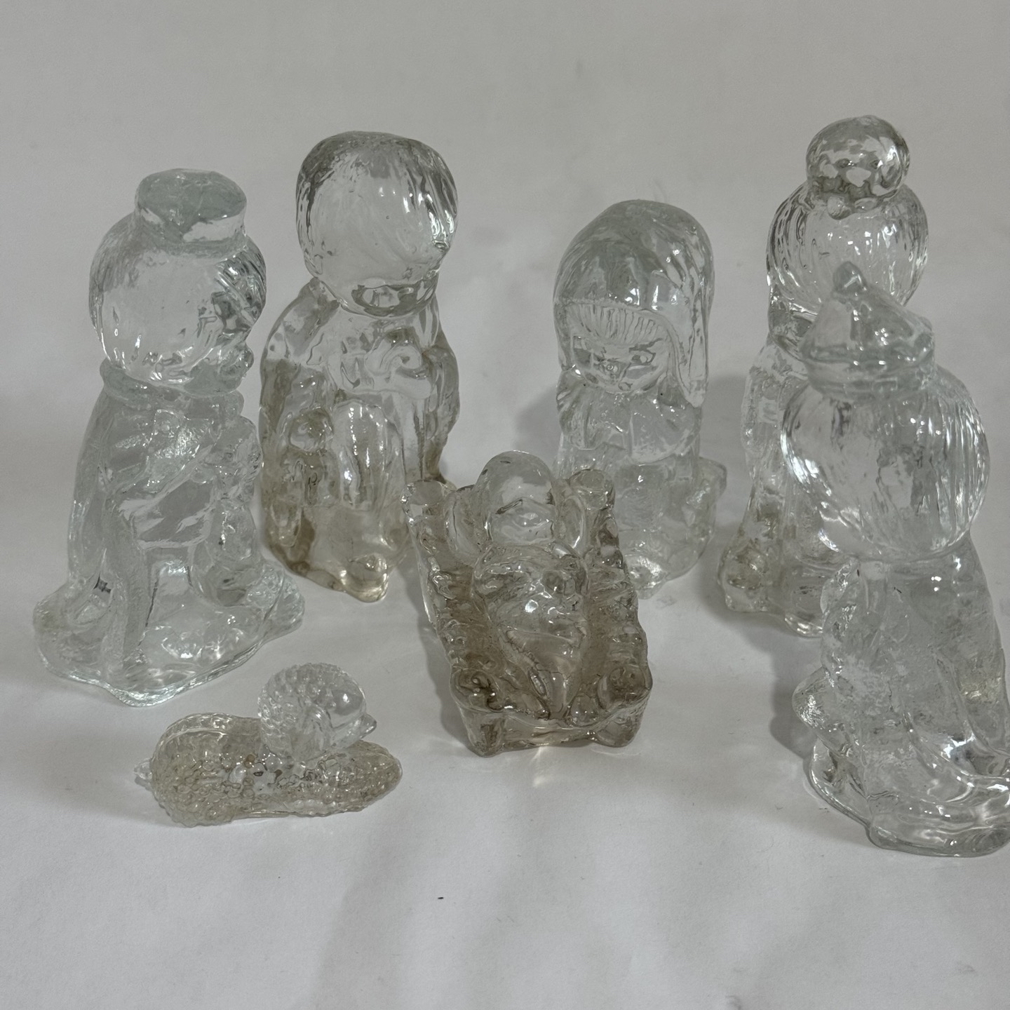 Crystal Nativity 7 Piece Set Precious Moments Holy Family We Three ...