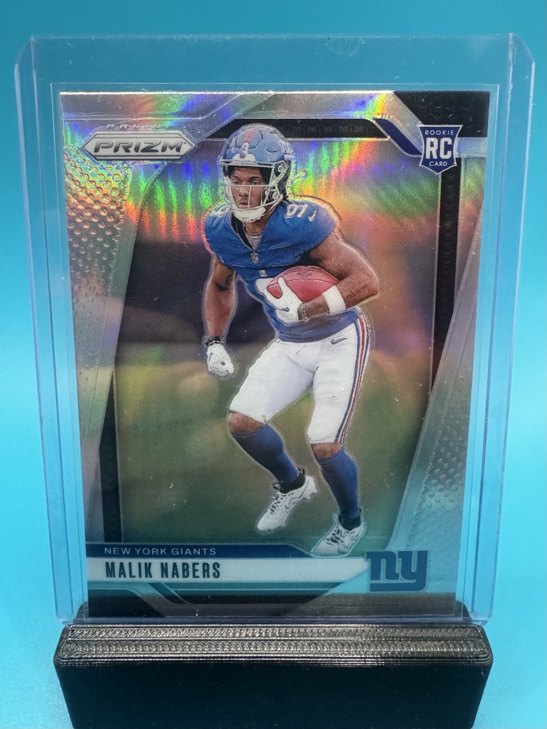 Malik Nabers Prizm Silver RC New York Giants