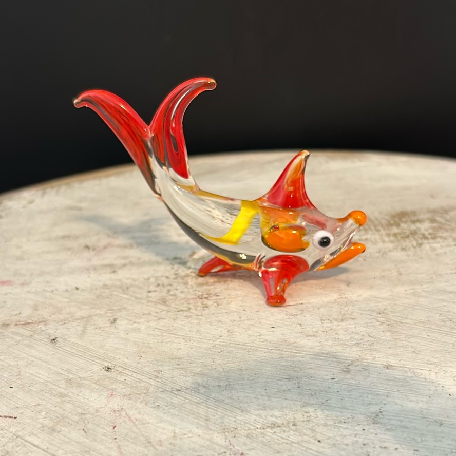 Vintage Clear Small Glass Fish