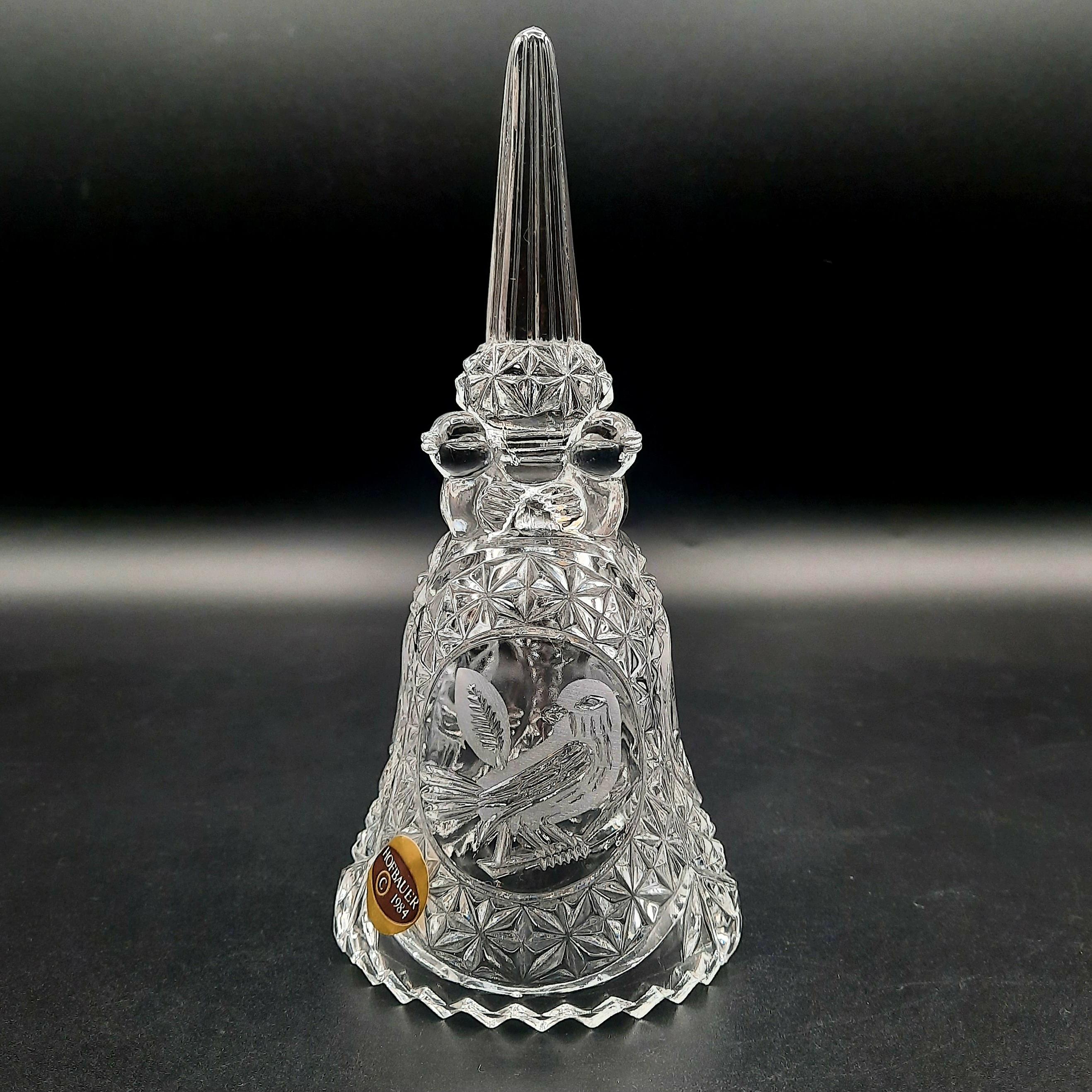 Vintage Hofbauer Crystal Bird Bell 1984
