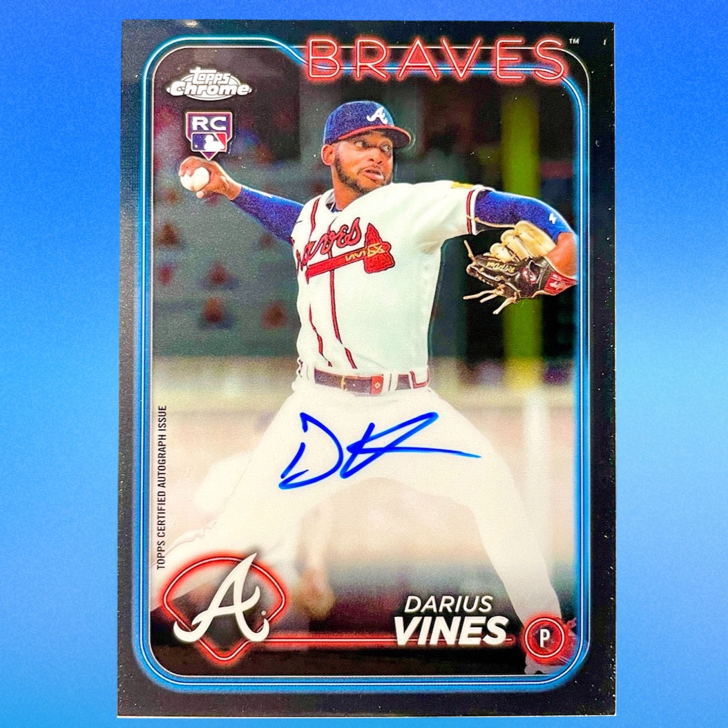 Darius Vines RC Auto - 2024 Topps Chrome Rookie Autograph - Atlanta Braves