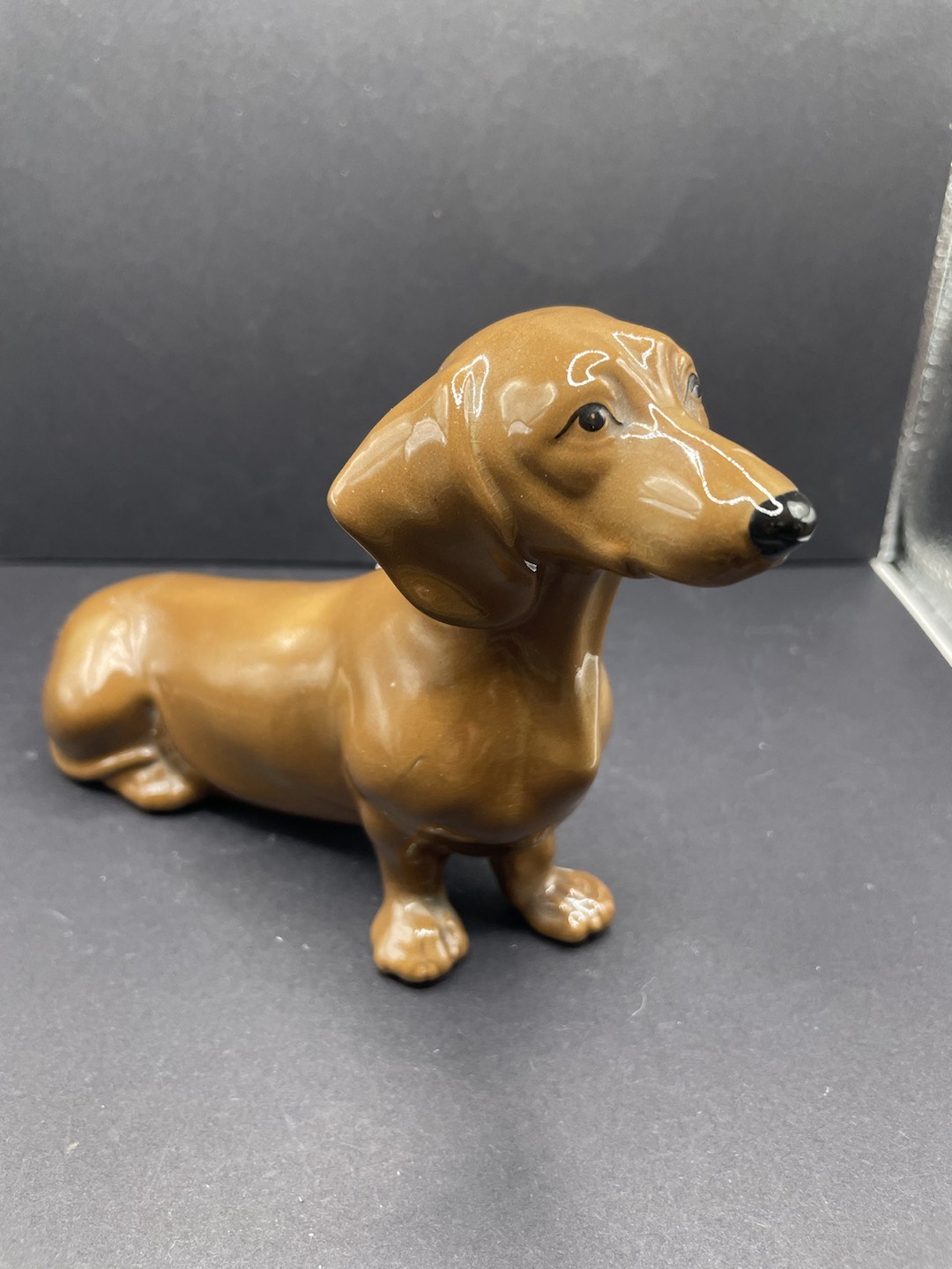Ceramic Dachshund Weiner Dog Figurine Handcrafted