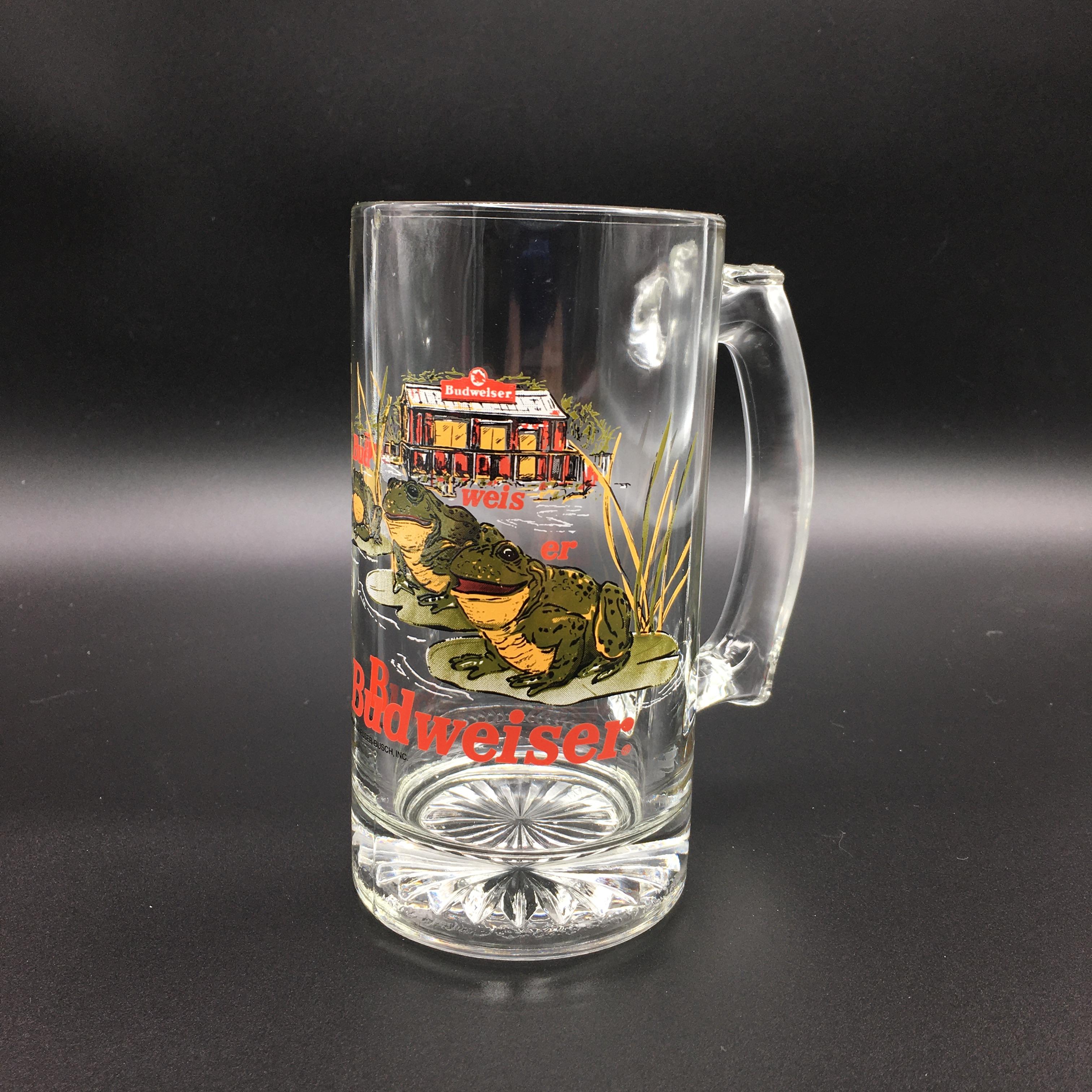 Vintage 1996 Budweiser Frogs 6" Glass Mug "Bud-Weis-Er" Collectible ...