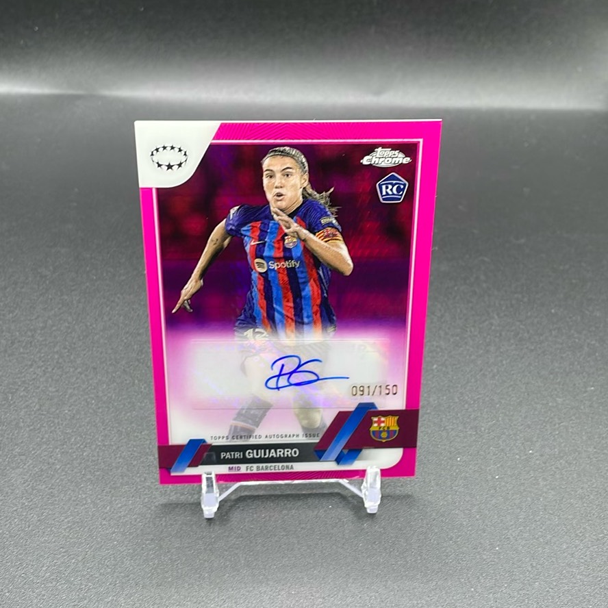 Patri Guijarro Pink Auto /150 - Barcelona 2022-23 Topps UWCL Chrome ...