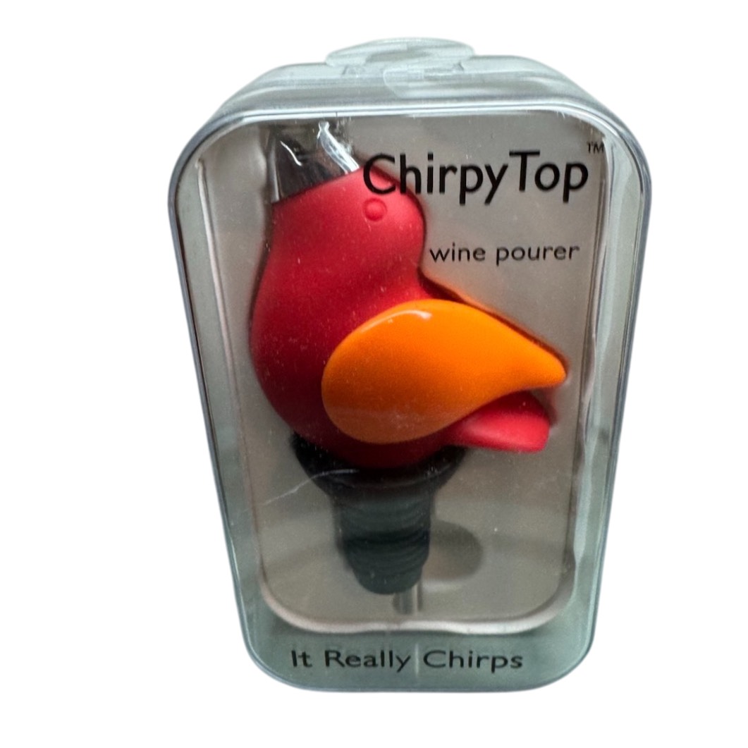 Chirpy Bird Bottle Stopper, 4 In H