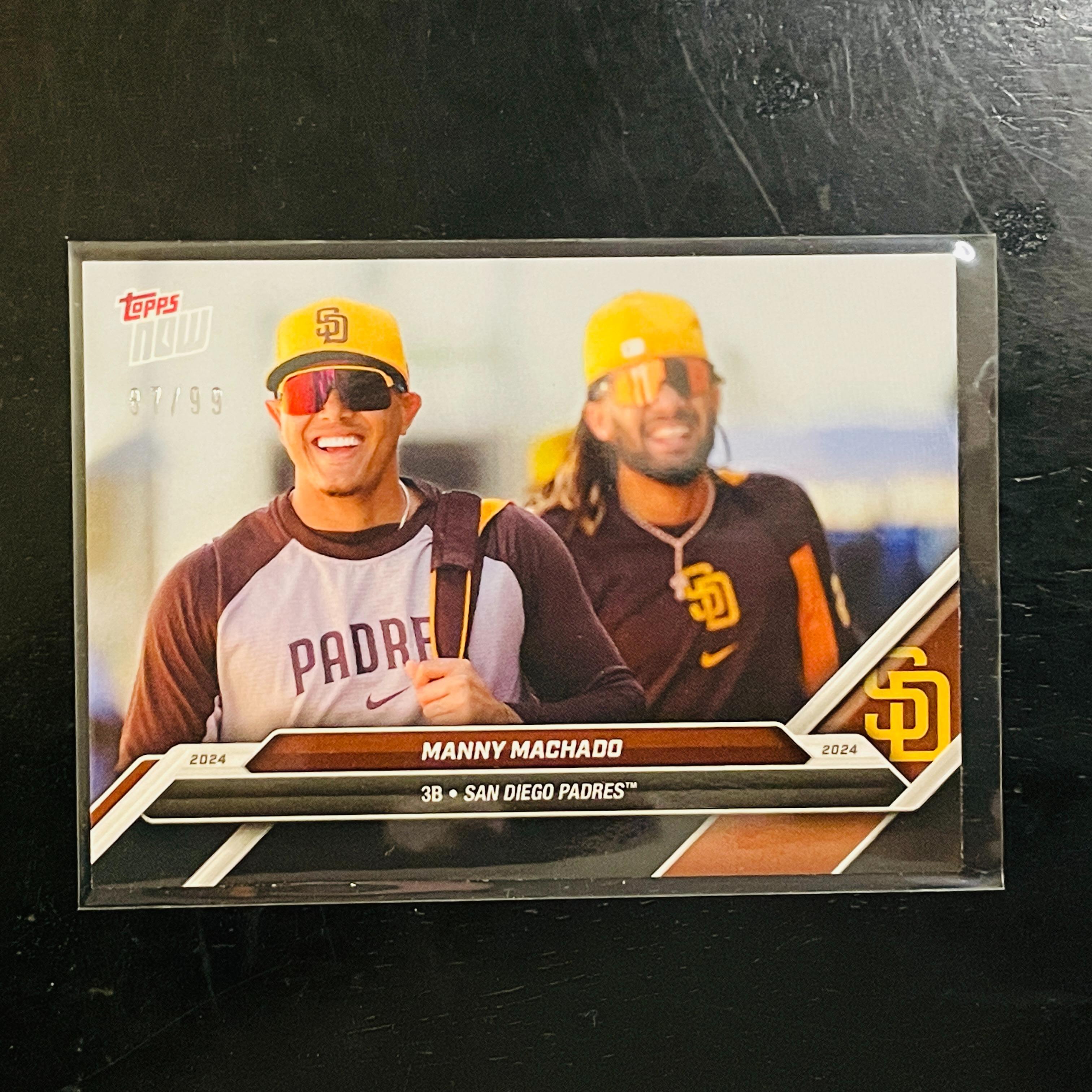 Manny Machado San Diego Padres Topps Now Baseball Card #87/99 feat ...