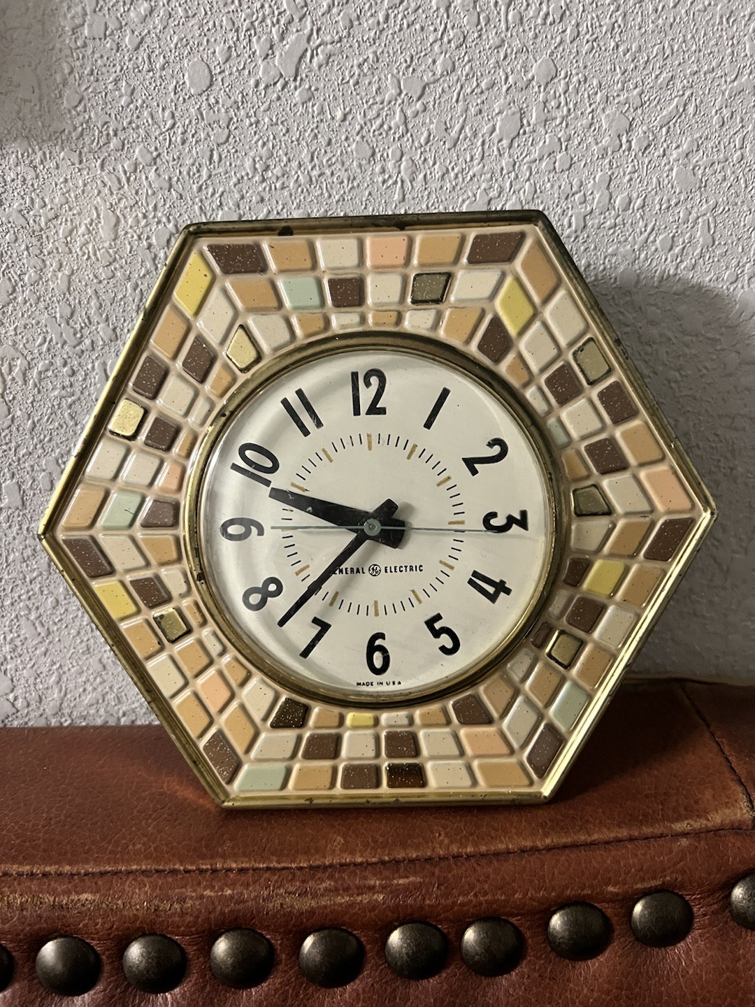 Vintage Plug In 1960’s MCM General Electric Mosaic Faux Tile Hexagon ...