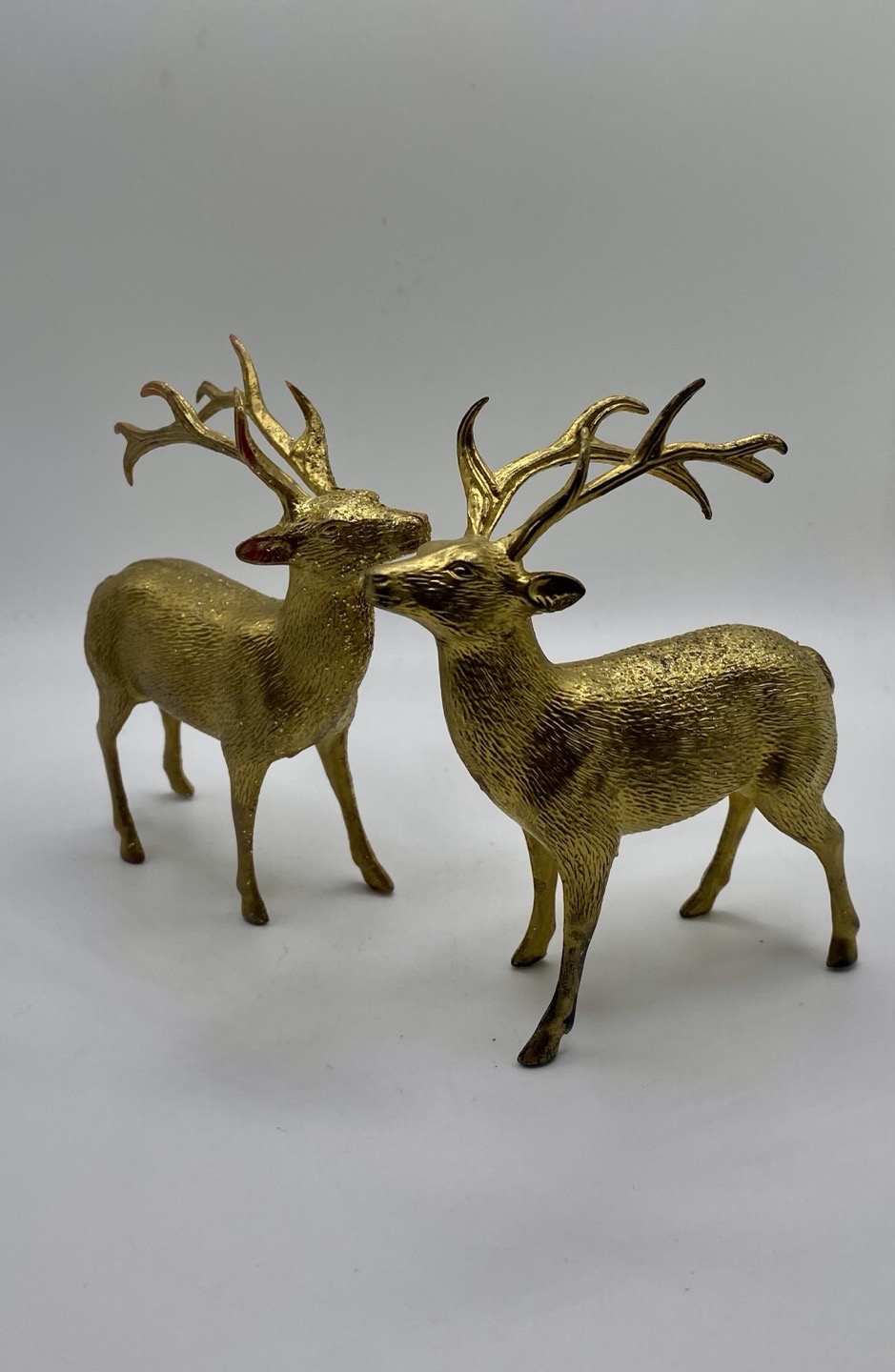 710. Vintage Antique Gold Tone Deer