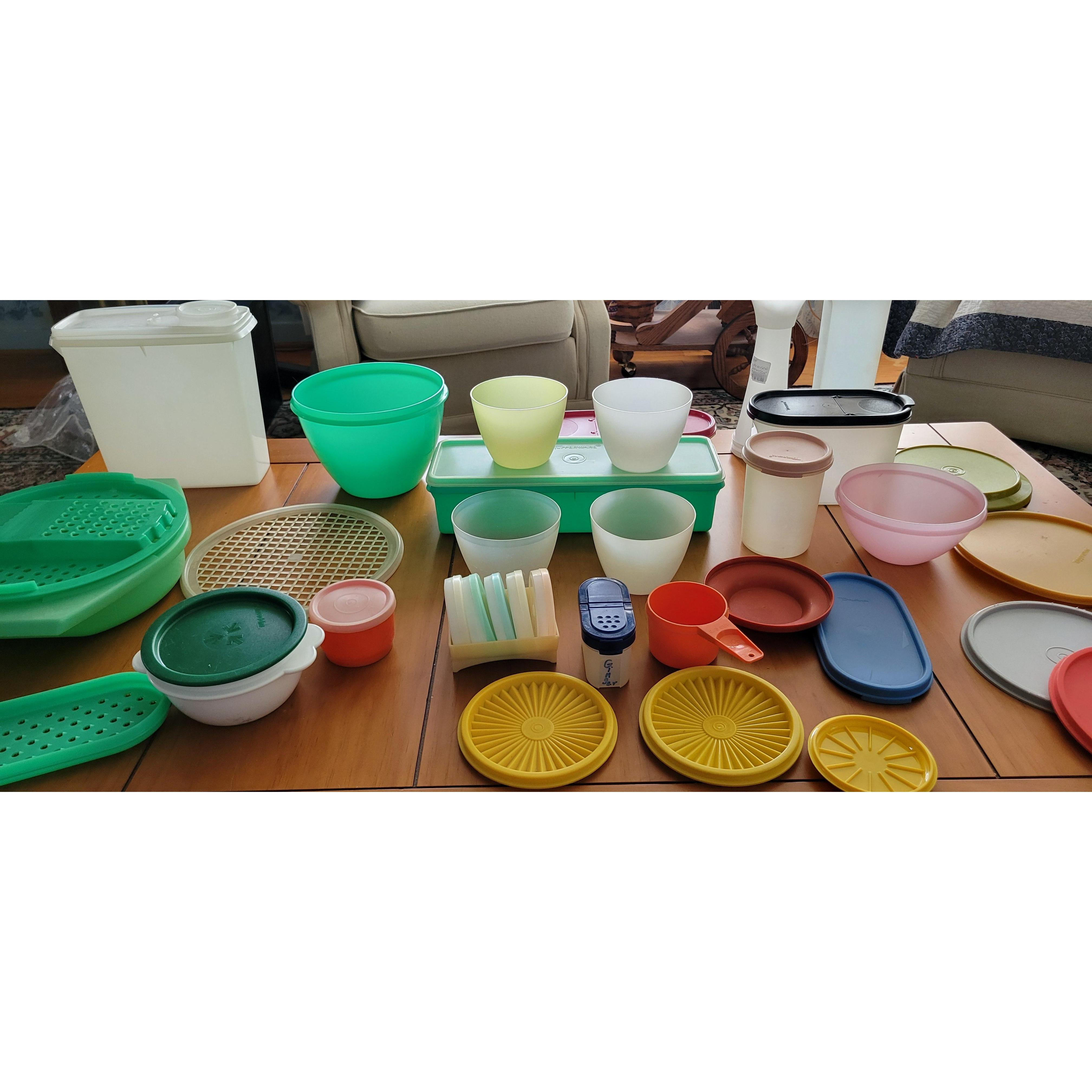 Box Lot Vintage Tupperware Replacement Parts Bowl Lids Modular Mates ...
