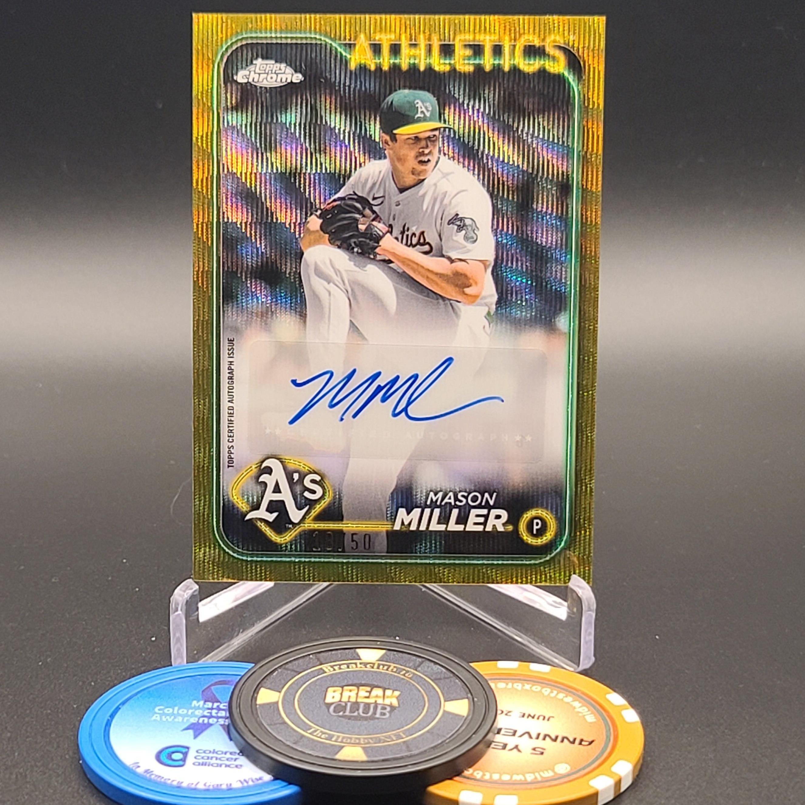 Mason Miller Auto 2024 Topps Chrome Update Baseball Gold Wave Refractor ...