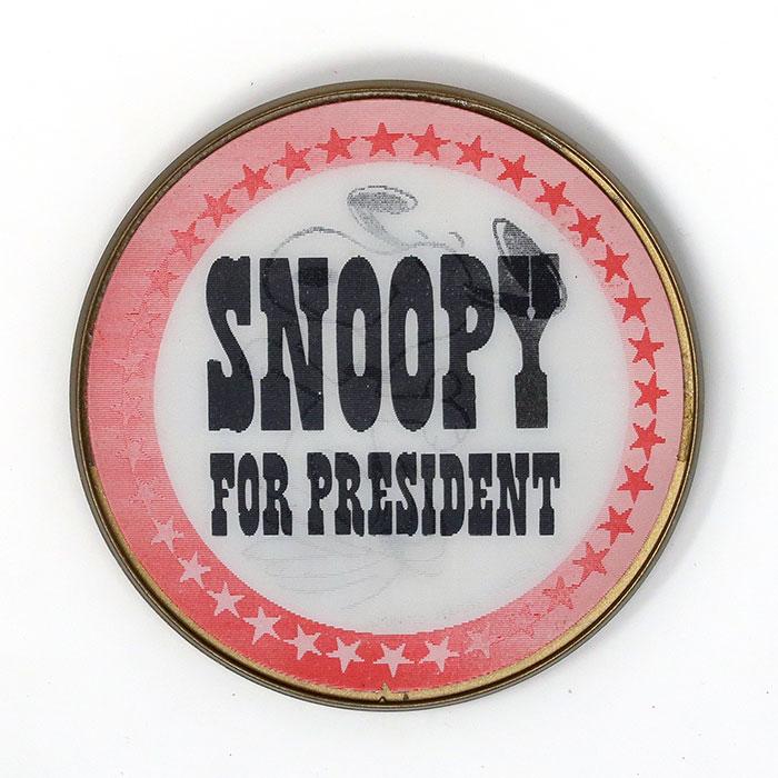Snoopy for President Button - Lenticular - Peanuts