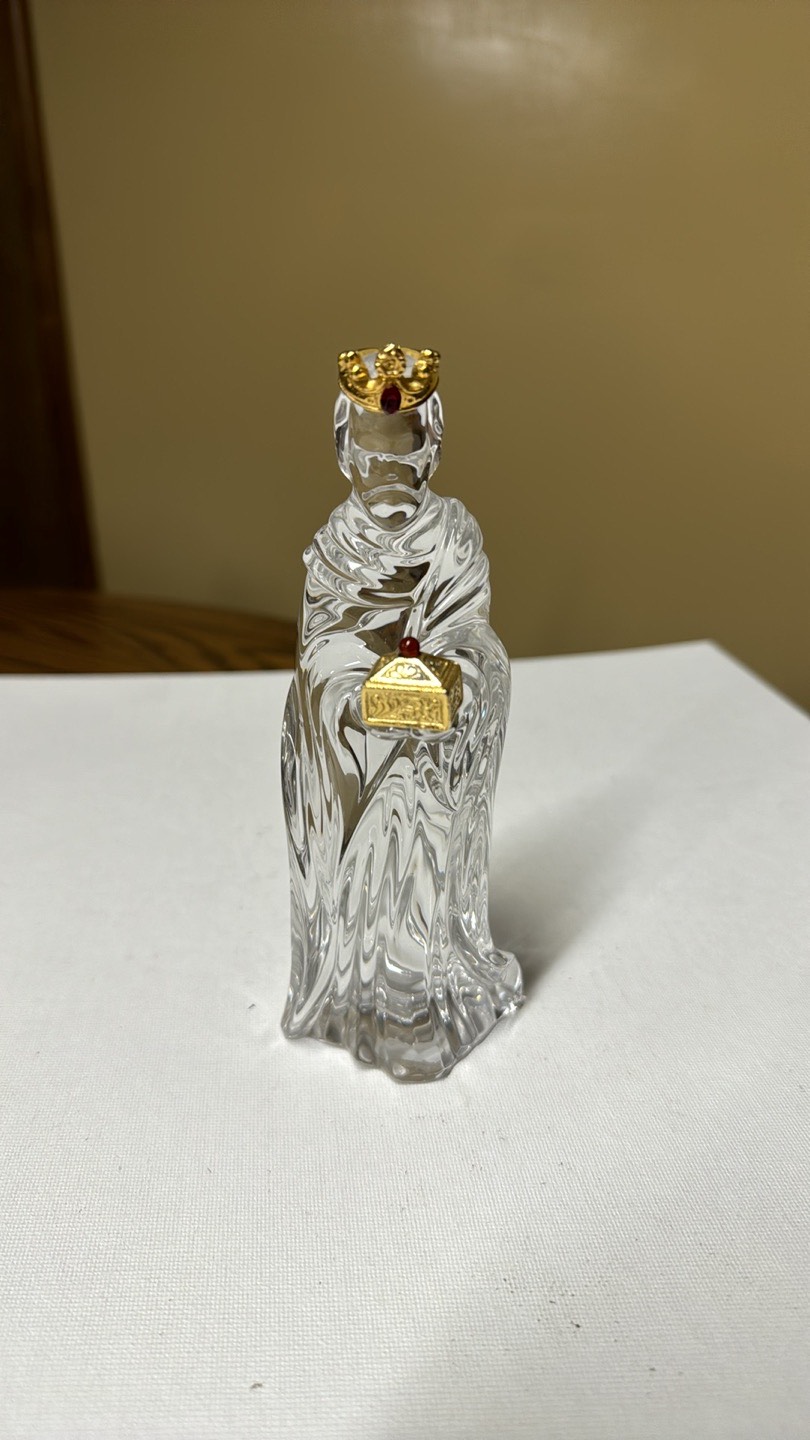 Gorham Crystal Nativity King Melchior Germany Shiney gold crown and box ...