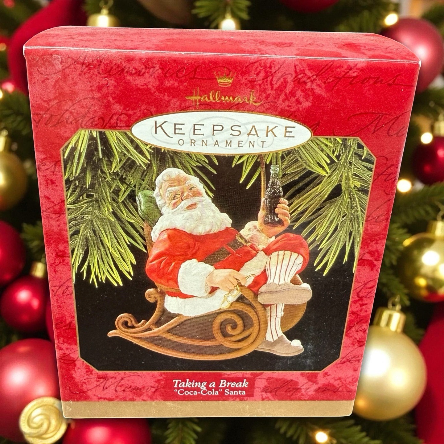 Hallmark Coca Cola Santa “Taking A Break” Keepsake Ornament 1997 Christmas