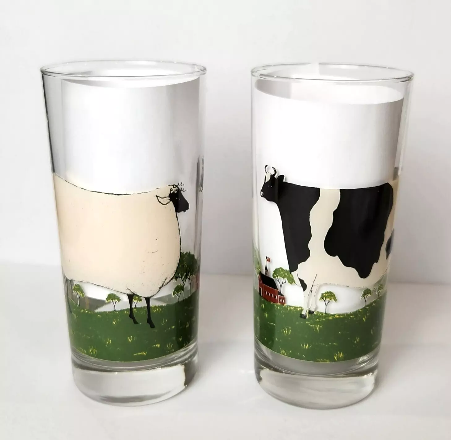 Warren Kimble Animal Collection Cow & Sheep Drinking Glasses Set of 2 ...