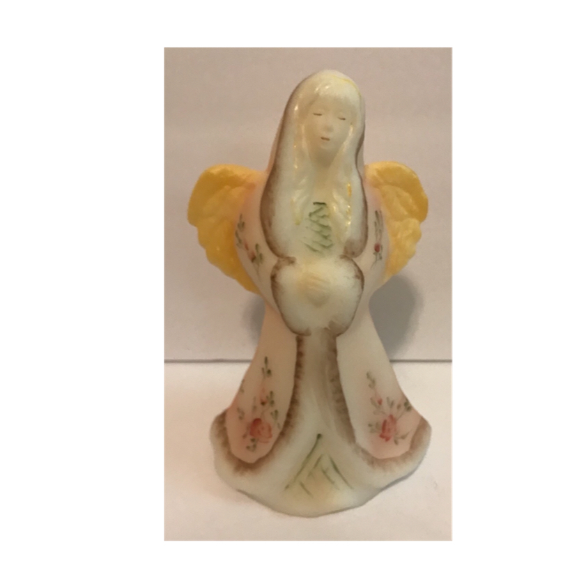 Fenton Art Glass Limited Edition, #272/1000 White Angel with Roses ...