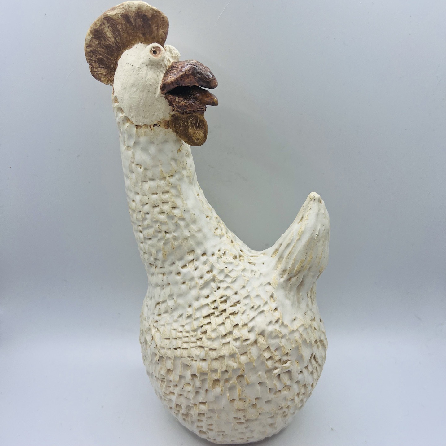 Signed Handmade Pottery Chicken Weirdo 8.5”