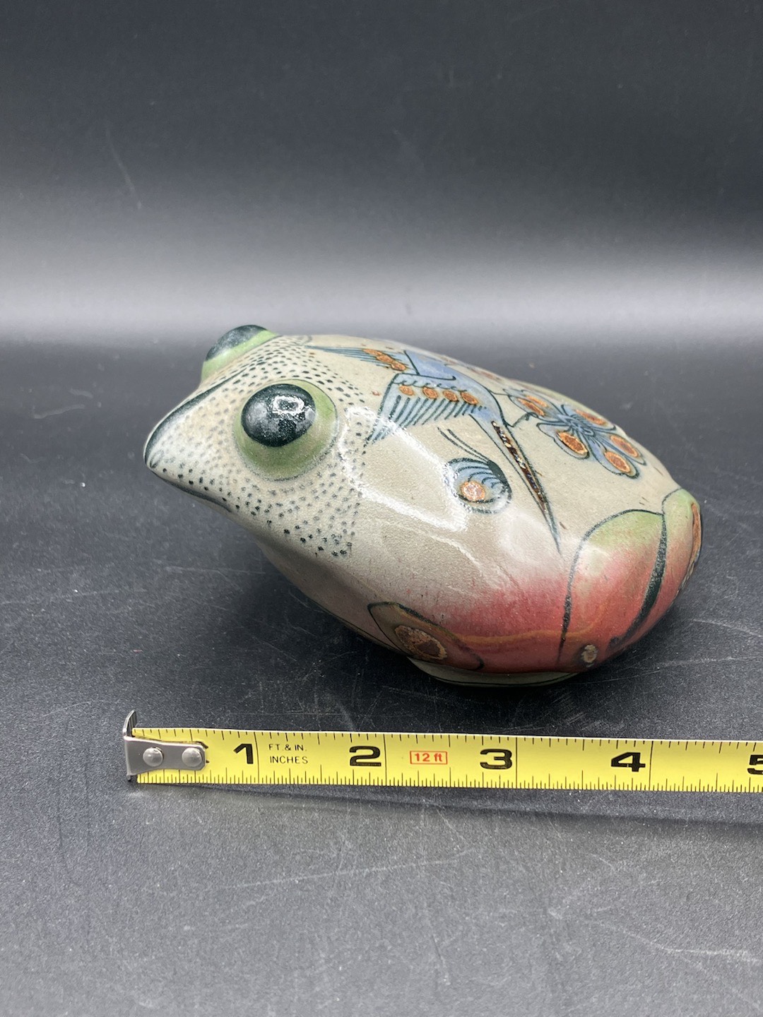 Ken Edwards Mexican Pottery, Tonala, Frog