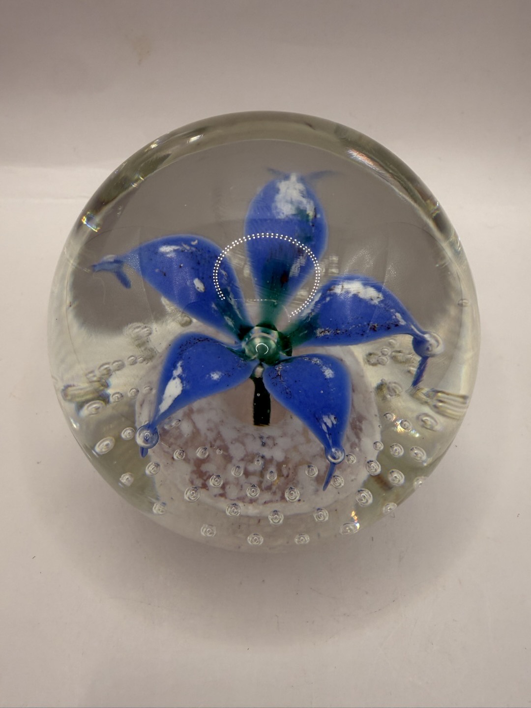 Wheaton Village Tony DePalma Beautiful Blue Blooming Flower Controlled ...