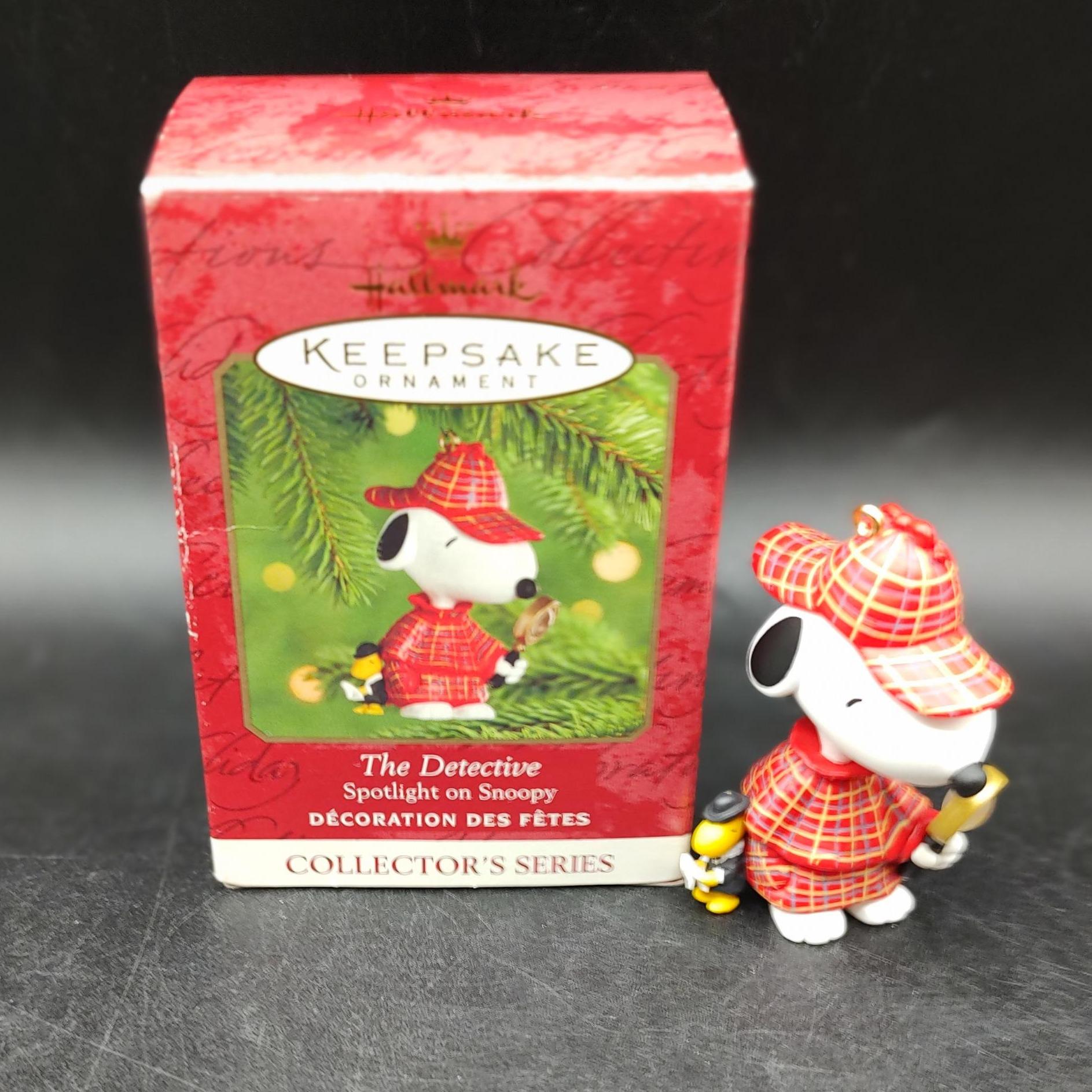 Vtg Hallmark "Spotlight On Snoopy" The Detective Ornament