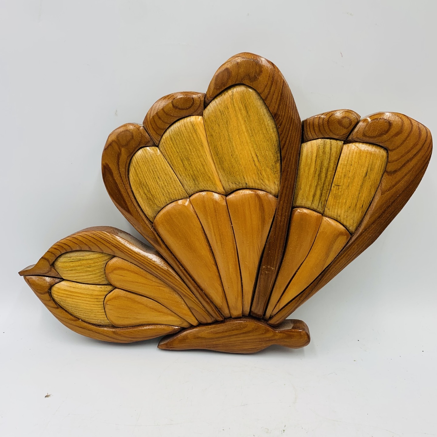 30. Carved Wood Butterfly Wall Art
