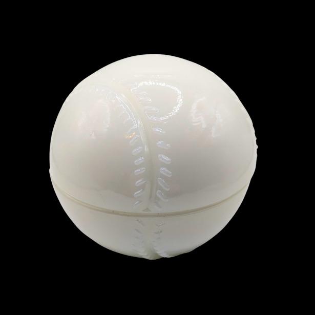 Anchor Hocking Vintage Milk Glass Baseball Lidded Trinket Dish