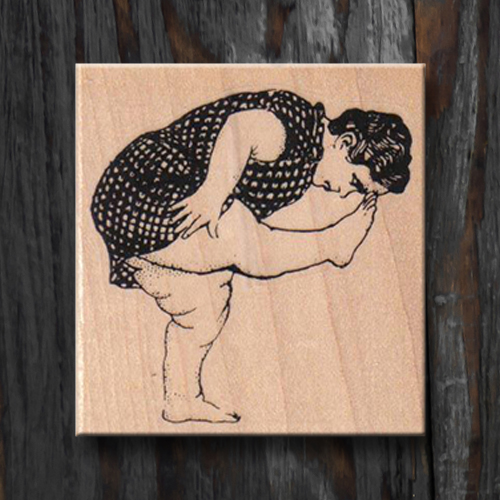 I Can Touch My Toe! Lady Rubber Stamp