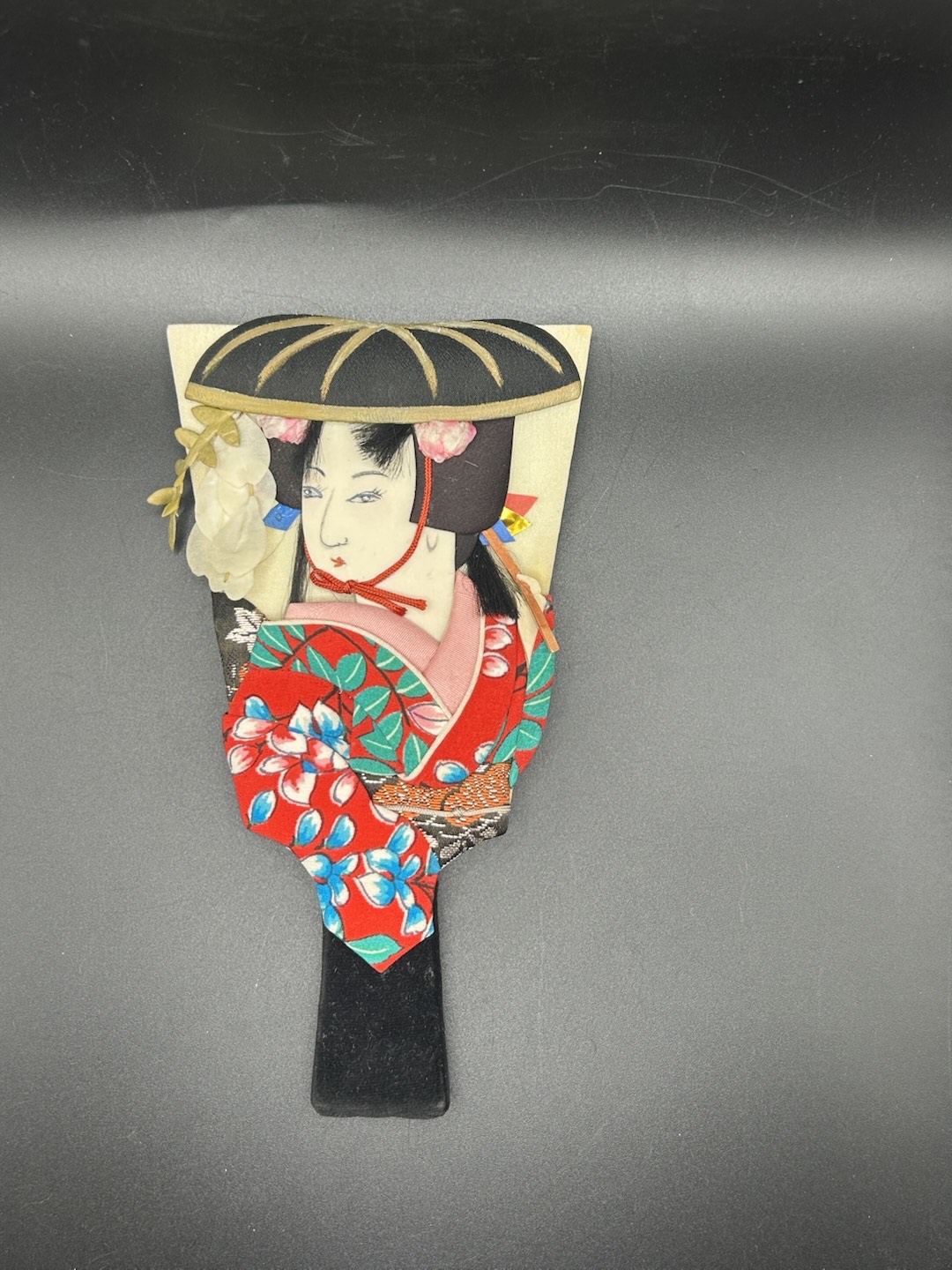 Japanese Vintage Hanetsuki Geisha Hagoita Ukiyoe Kimono Maiko Paddle