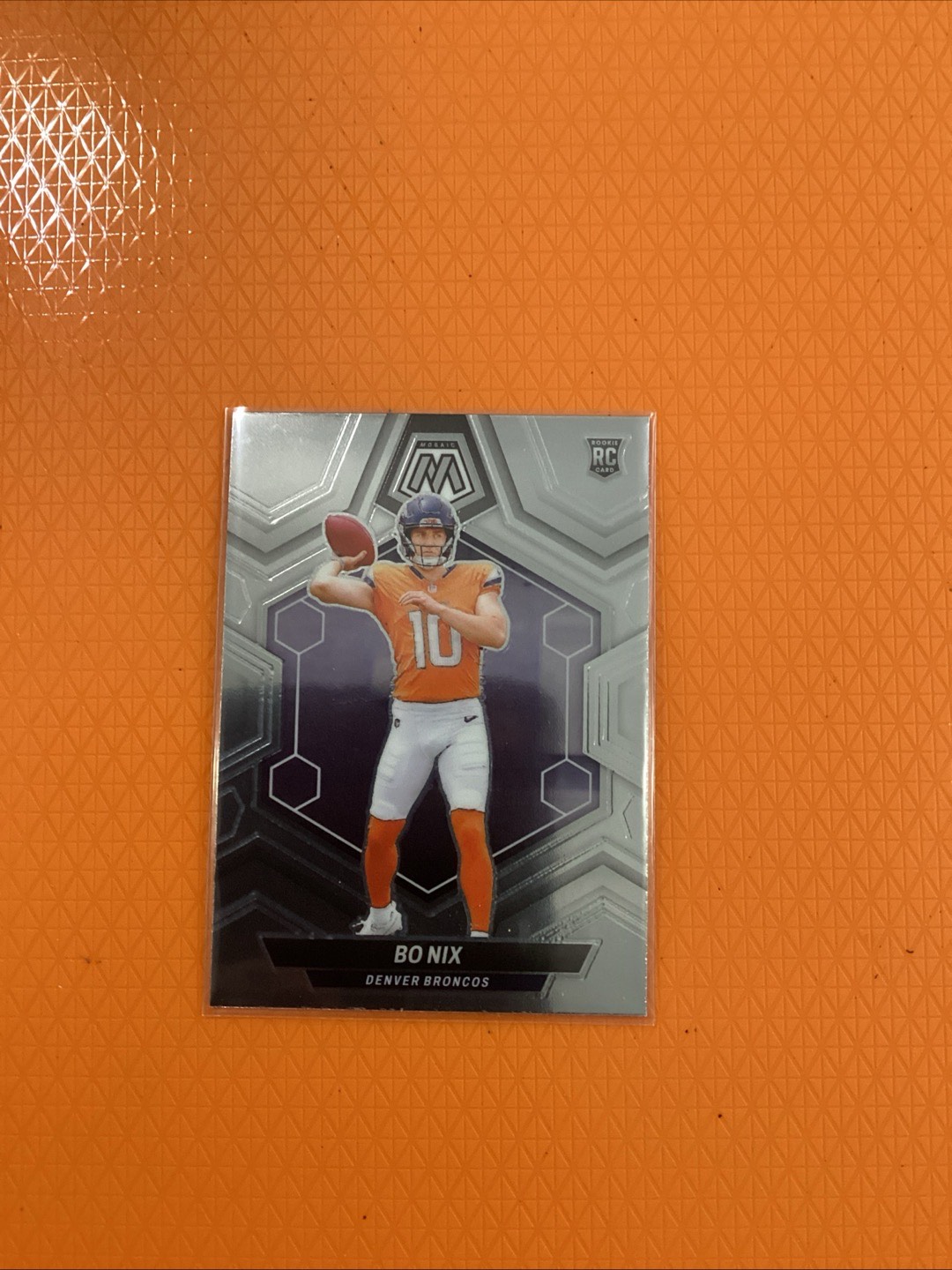 2024 Panini Mosaic Denver Broncos QB Bo Nix Rookie Base Card #312