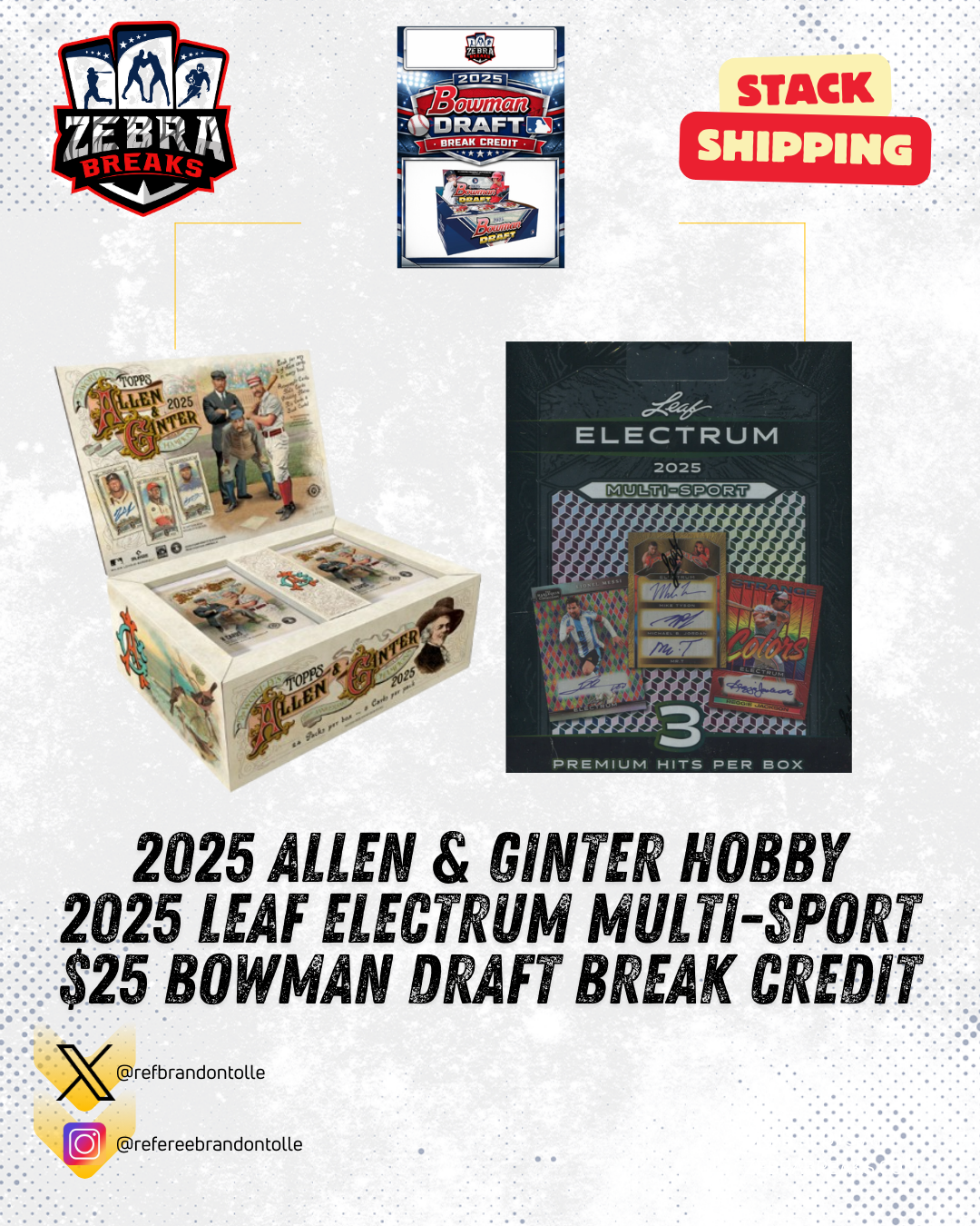 ZB 2618: 2025 Allen & Ginter/Electrum Multi-Sport w/ $25 Draft Break Credit