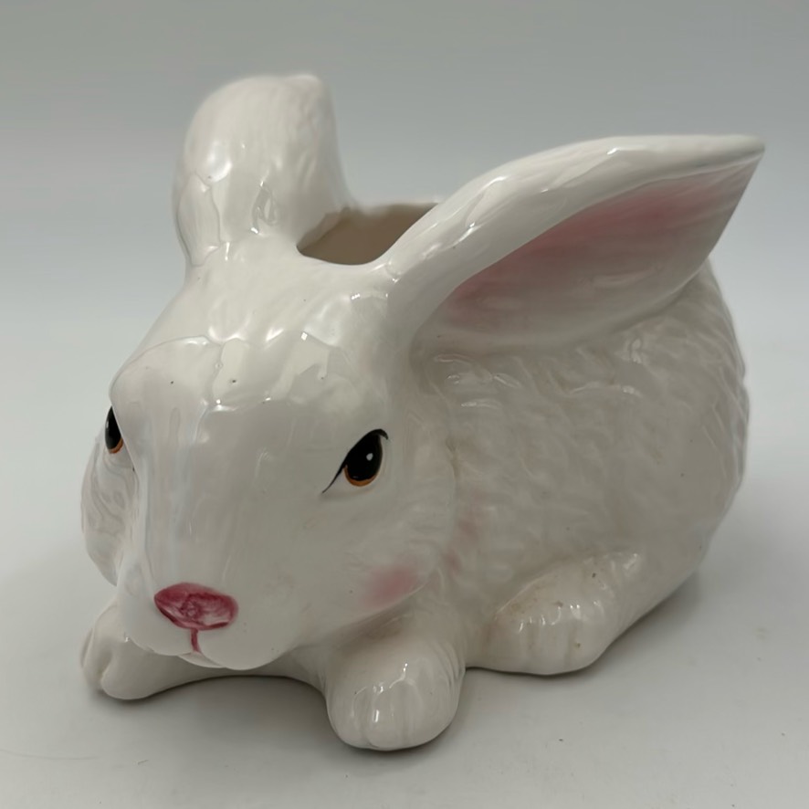 Vintage Ceramic Bunny Rabbit,Planter Pot Vase