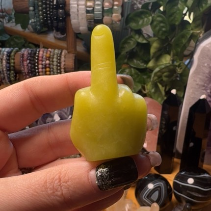 Green Jade Middle Finger