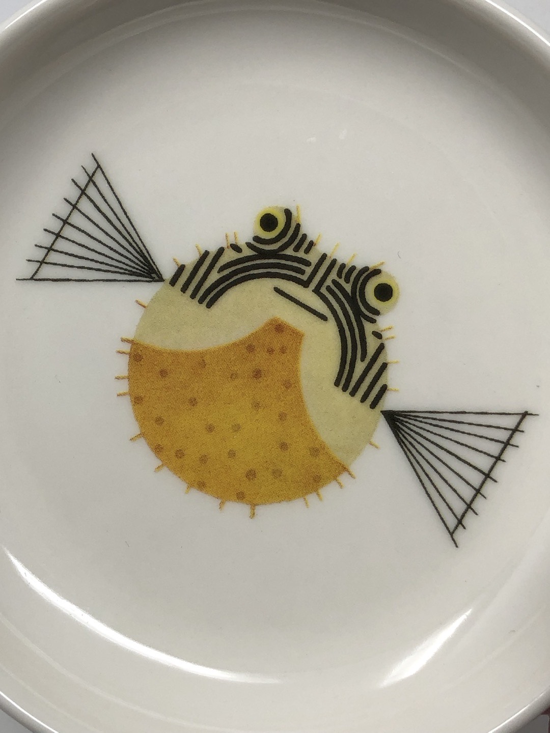 Charley Harper Puffer Fish Sauce Dish from Fishs Eddy