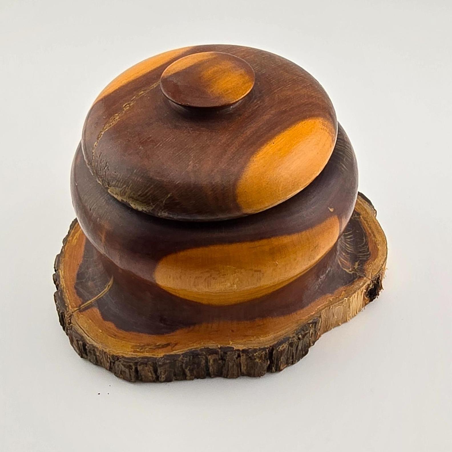 Handcrafted Wooden Trinket Box with Lid