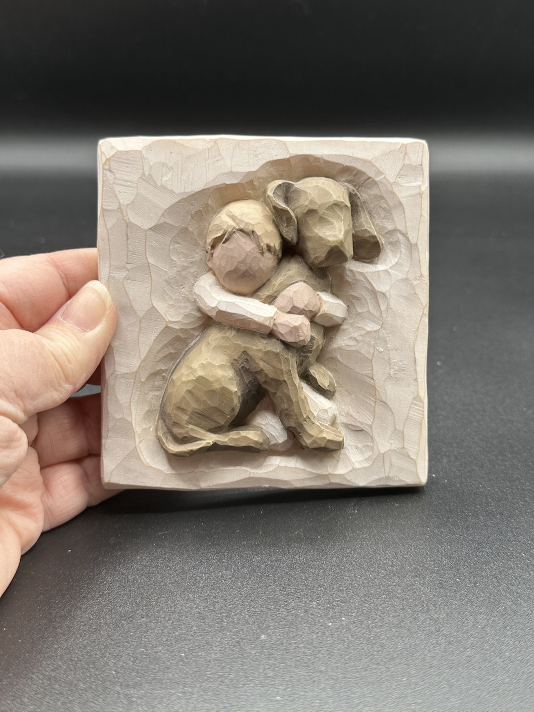 Willow Tree DEMDACO Susan Lordi "Hug, A Boundless Love" Boy Dog Wall ...