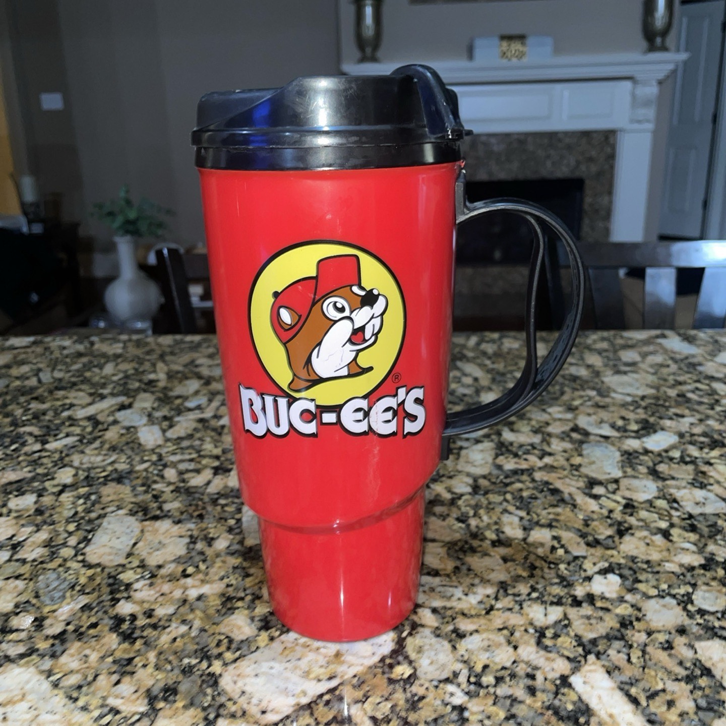 Buc-ee's Deluxe Red Insulated Refillable 34oz Travel Mug-Cup Hot Cold ...