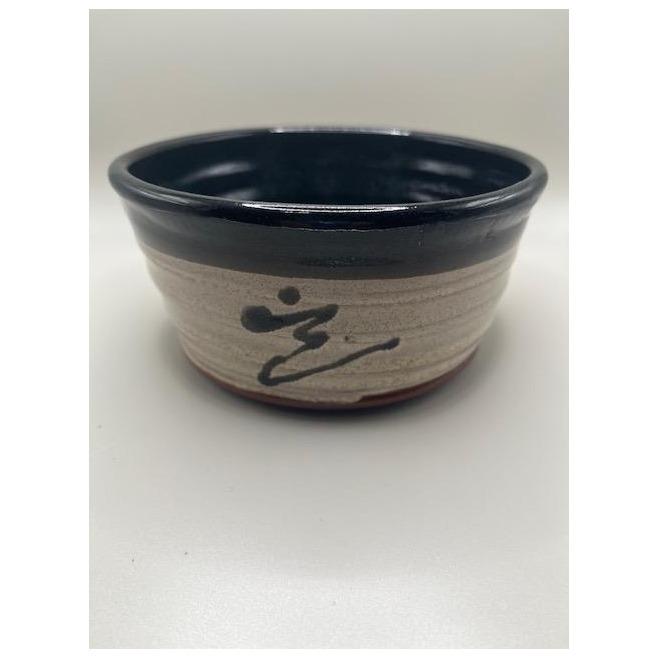 Signed Handcrafted Pottery Bowl ~ Calligraphy Motif ~ Measures 3 inches ...